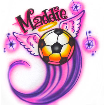 MecaBrush - Affordable airbrushed shirts and batting helmets - Soccer